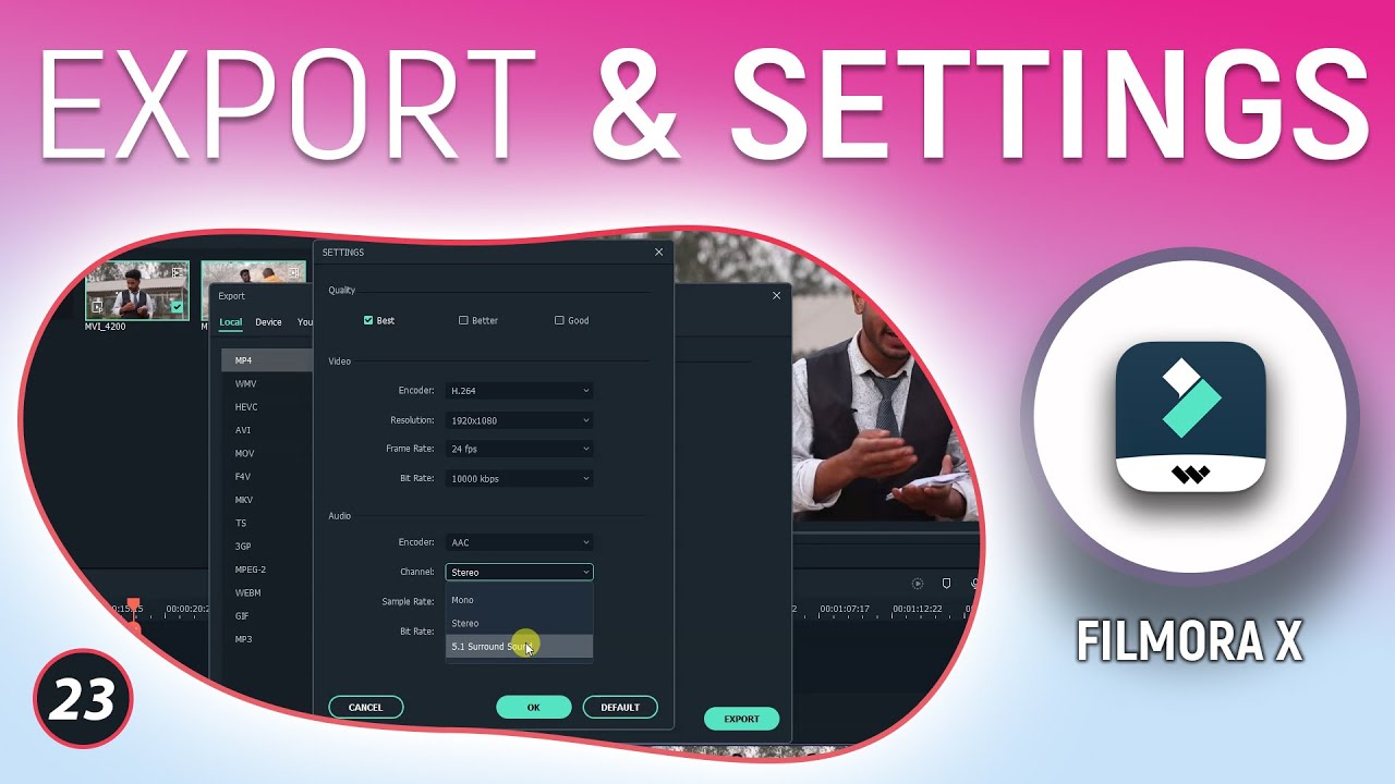 Filmora X Export Settings | Tutorial #23 | Know about FPS, Sample Rate ...