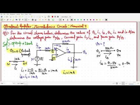 Operational Amplifiers: Microelectronics Circuits Exercise : Numerical 7 - YouTube