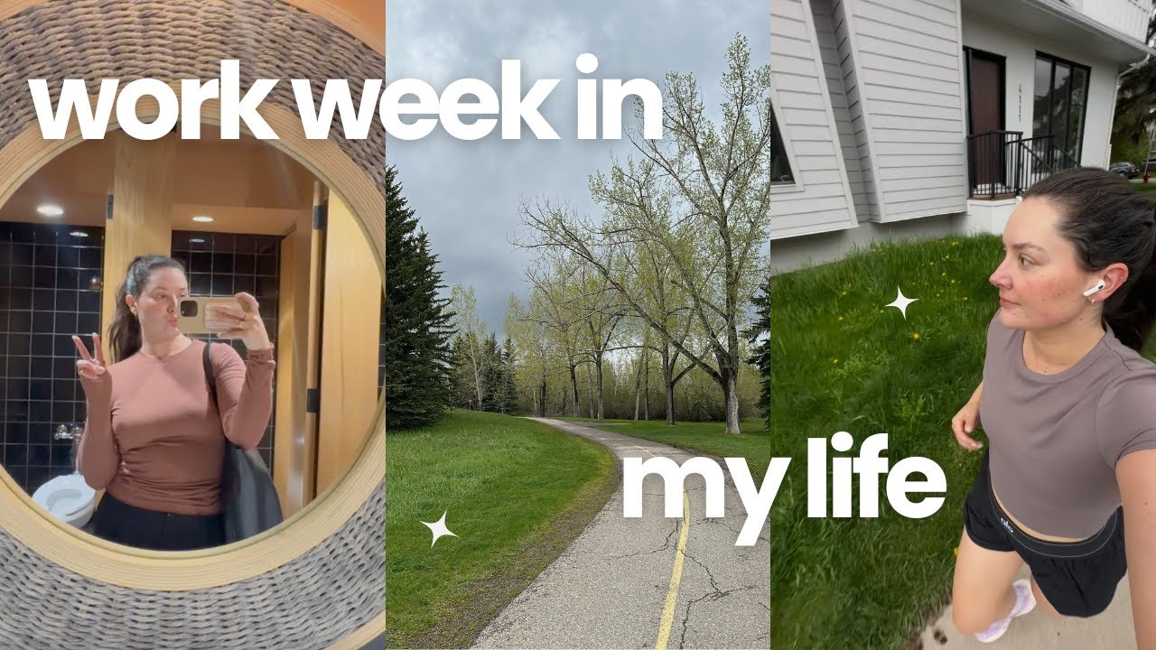 work week vlog: working on my anxiety, rainy days in calgary + a uniqlo ...
