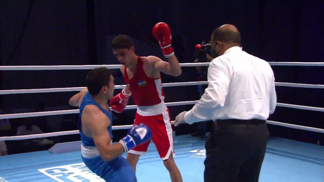 2021 ASBC Day 3 (60kg) UZB vs TJK | Asian Elite Men and Women Boxing ...
