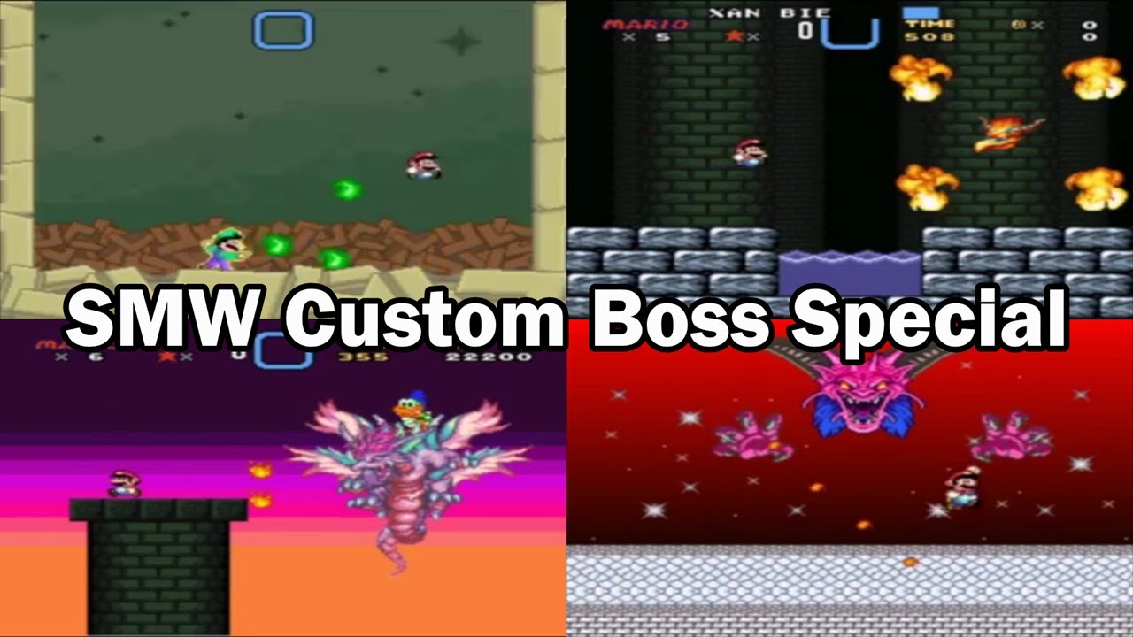 SMW - Custom Boss Rush Summer Special Part 1 (Fire Theme Bosses) - YouTube