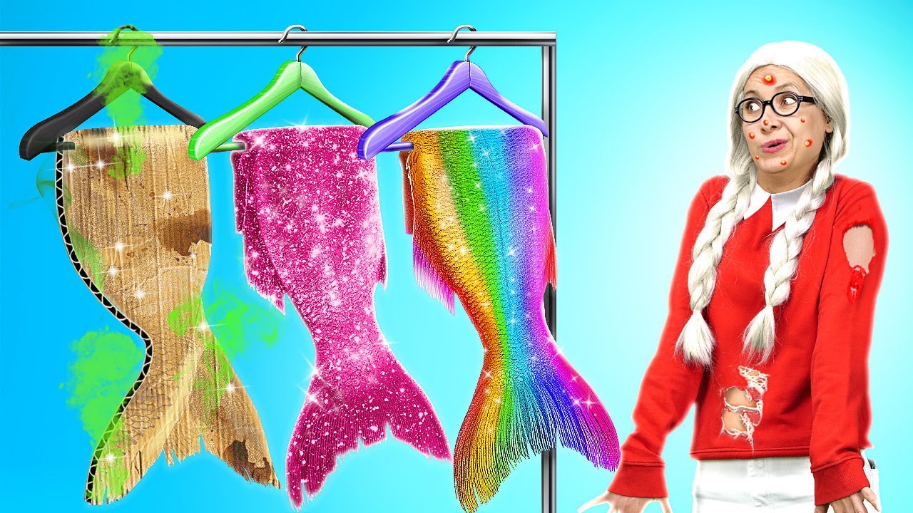FROM NERD TO POPULAR MERMAID 🧜‍♀️ Extreme Makeover Hacks and Gadgets by ...