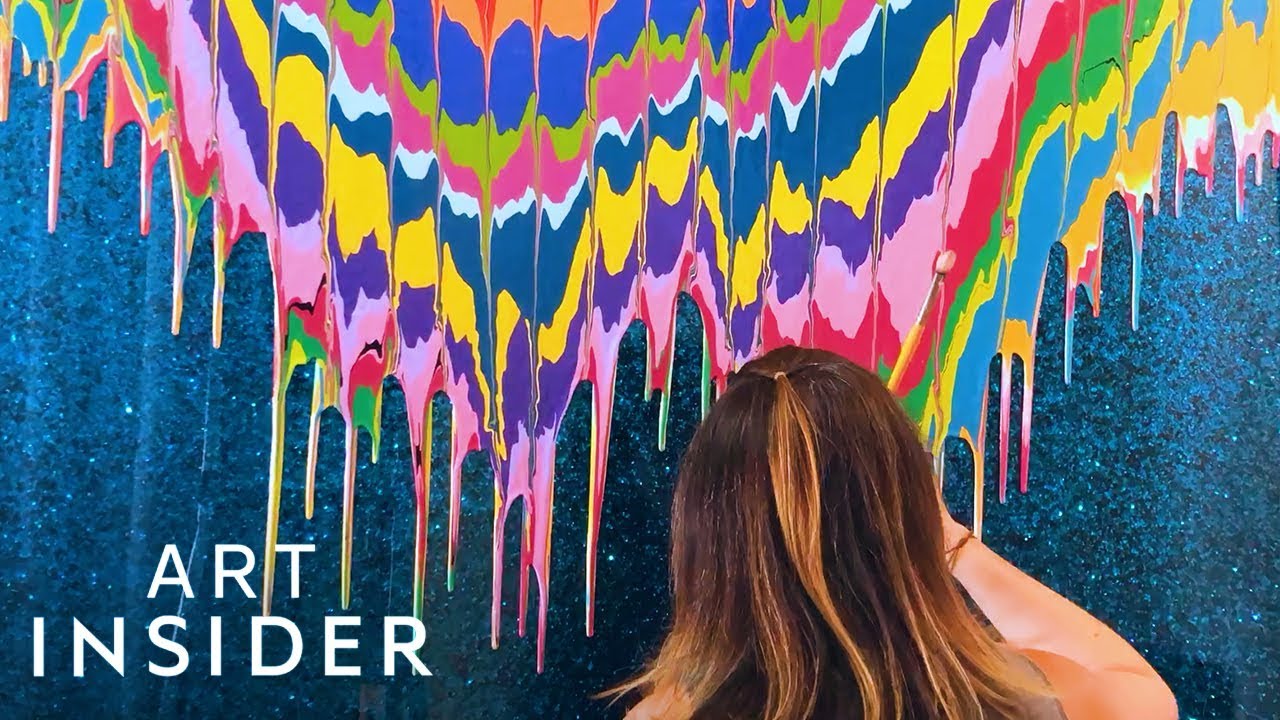 Artist Uses Gravity To Make Psychedelic, Chemistry-Inspired Paintings ...