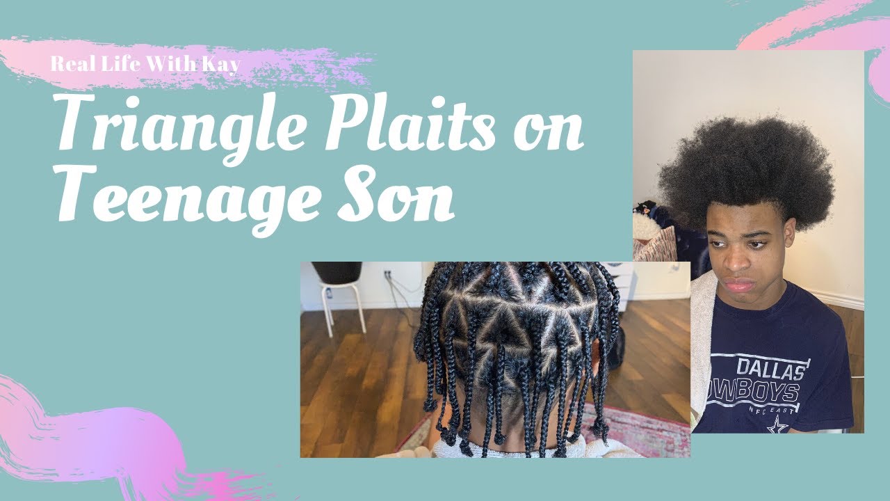 Braids for Teens | Triangle Part Hairstyle for Boys - YouTube