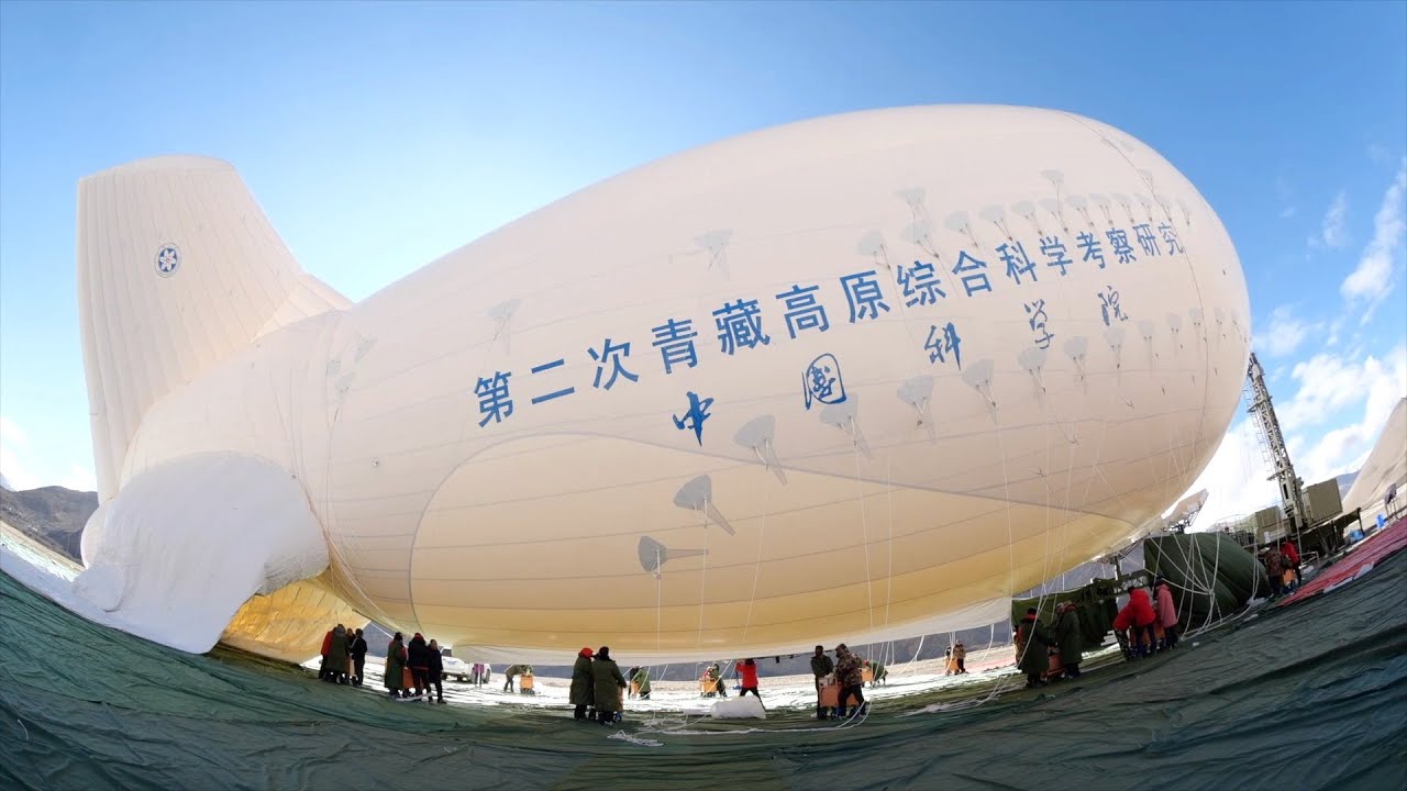 China's self-developed floating airship breaks record - YouTube