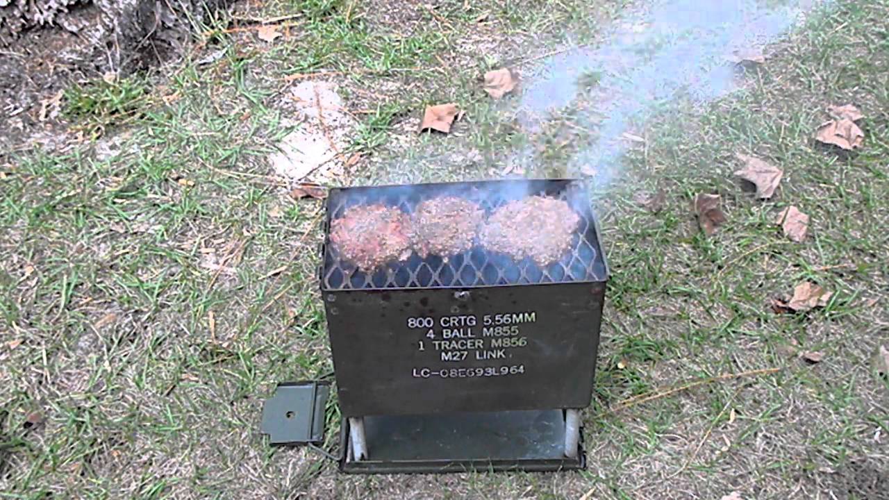 my ammo box grill - YouTube