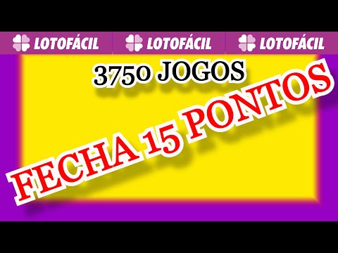 Fechando os 15 pontos da Lotofacil - 3750 Jogos