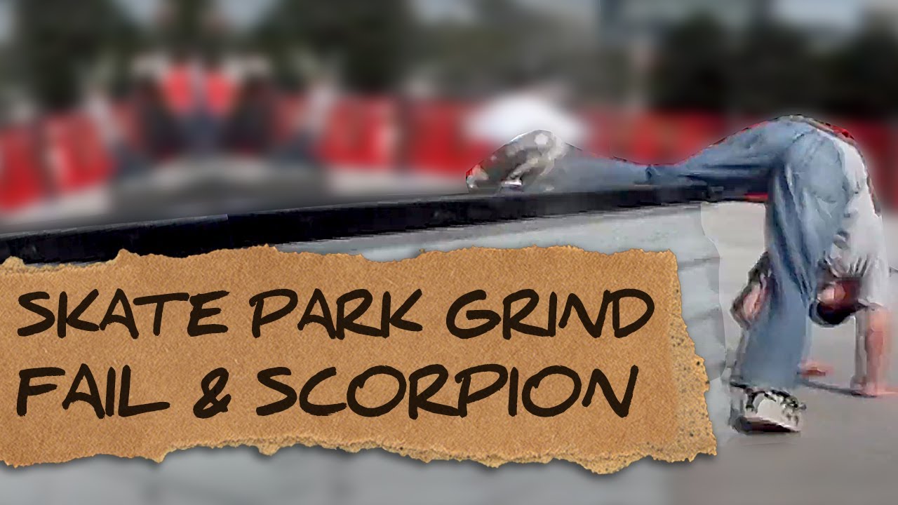 Skateboarder Racks Nuts & Scorpions On Skate Park Rail - YouTube