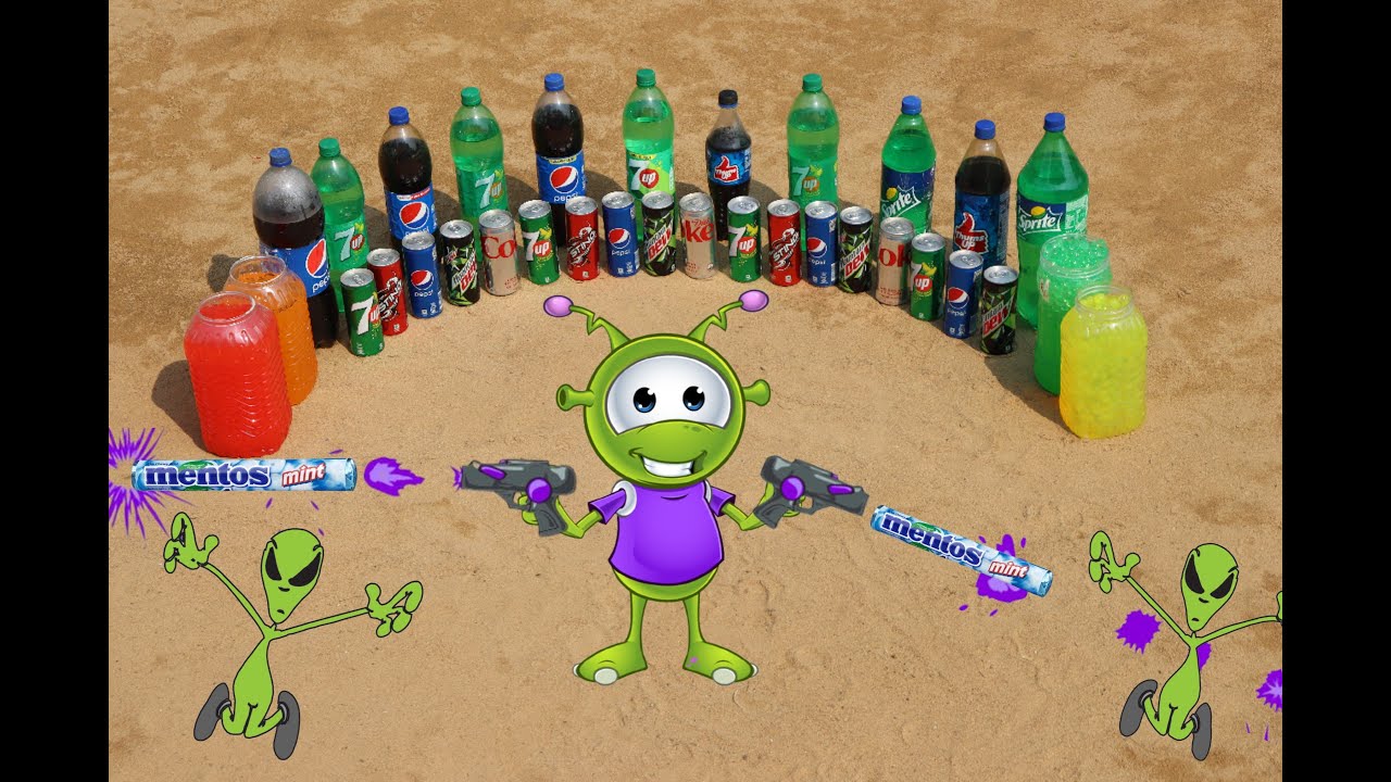 EXPERIMENT:How to make Alien With Orbeez,Mentos vs Coca Cola,Fanta ...