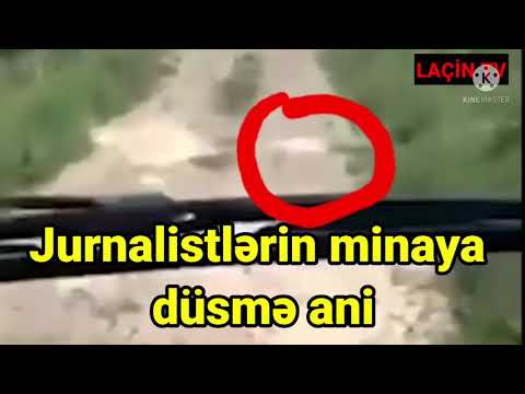 Jurnalistlərin minaya düsmə videosu yayımlanan Video...O ana aid deyil..