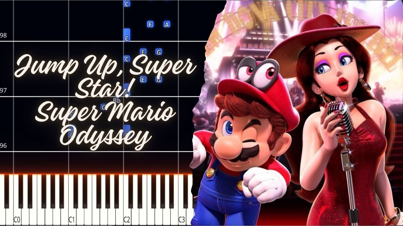 Jump Up, Super Star! Super Mario Odyssey PIANO TUTORIAL SHEET + MIDI IN ...
