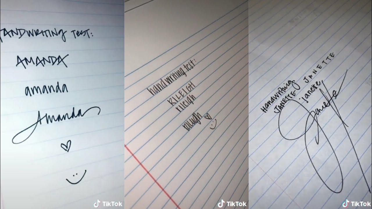 HANDWRITING TEST TIKTOK COMPILATION ️ - YouTube