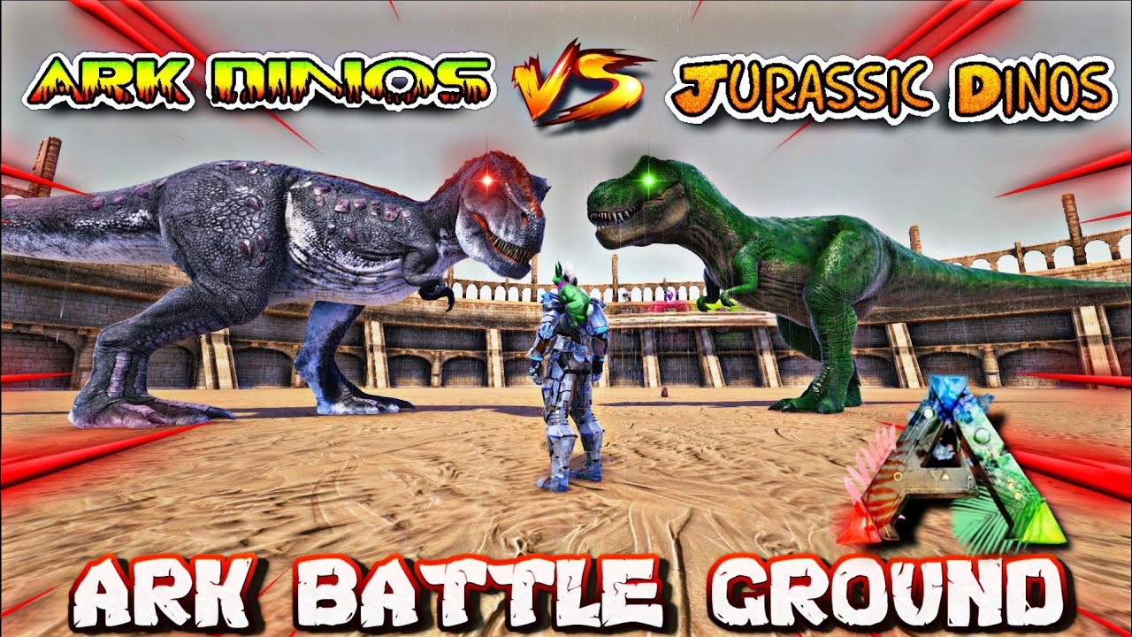 JURASSIC PARK REX VS ARK REX | ARK PRIMAL FEAR BATTLE GROUND | IamBolt ...