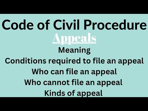 Appeals | Code Of Civil Procedure - YouTube