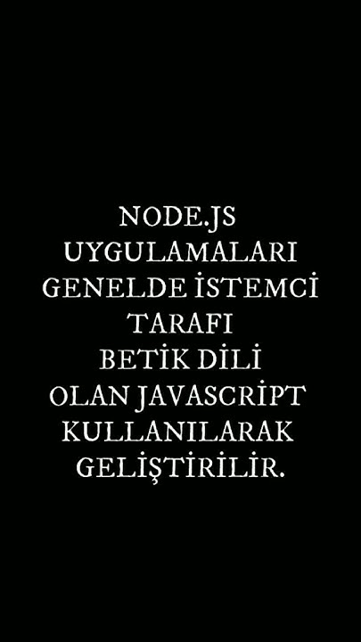 Nodejs Nedir Nodejs Nodejstutorial Yazılımdersleri Yazılım Kodlama Youtube