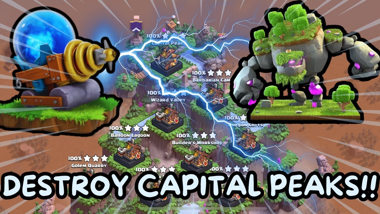 How to 3 Shot Every Capital Peak | Best Clan Capital Attack Strategies ...