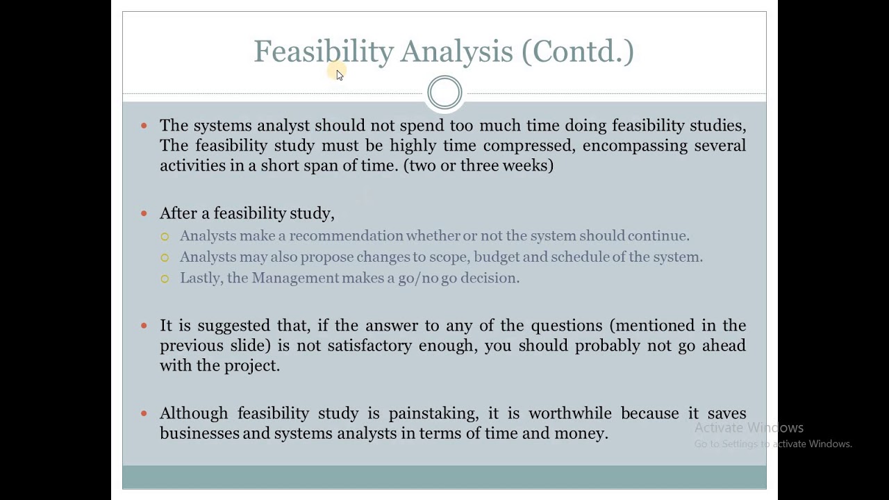 Feasibility Analysis in Information Systems Analysis & Design | Key ...