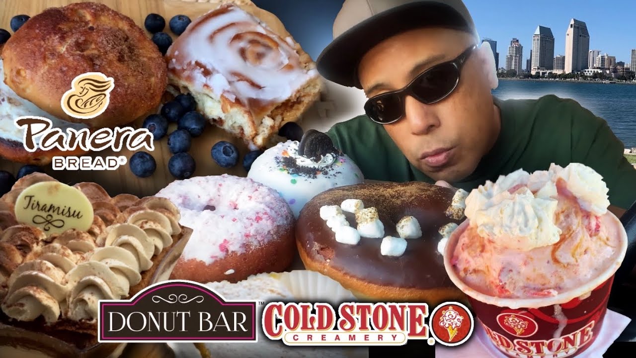 CHEAT DAY FOOD ADVENTURES #26 | DONUT BAR | PANERA | COLD STONE ICE ...