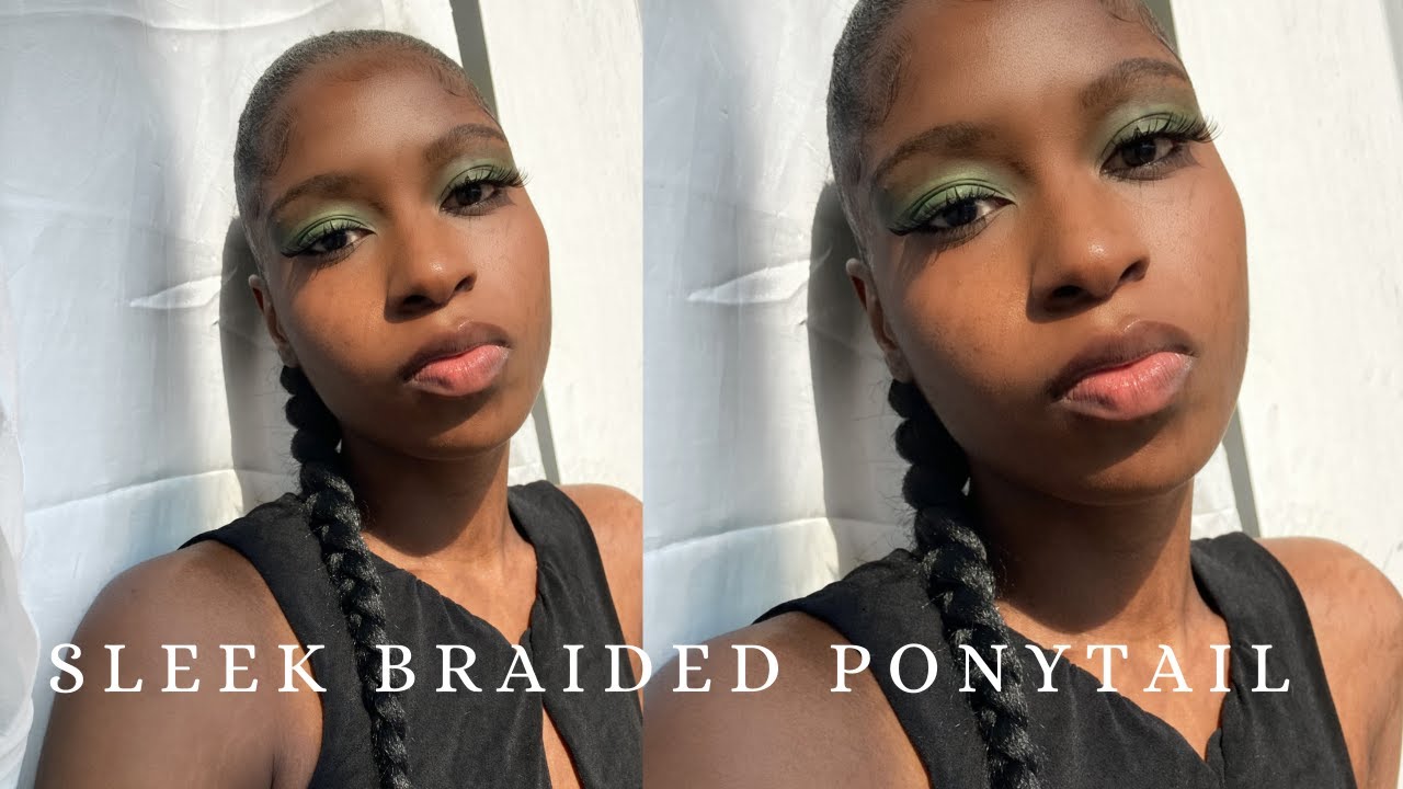 HOW TO: SLEEK BRAIDED PONYTAIL WITH BRAIDING HAIR - YouTube