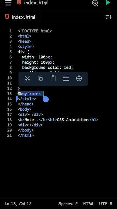 Make Moving Box By Css And Html Python Coding Cssanimation Cssanimations Css Html Shorts