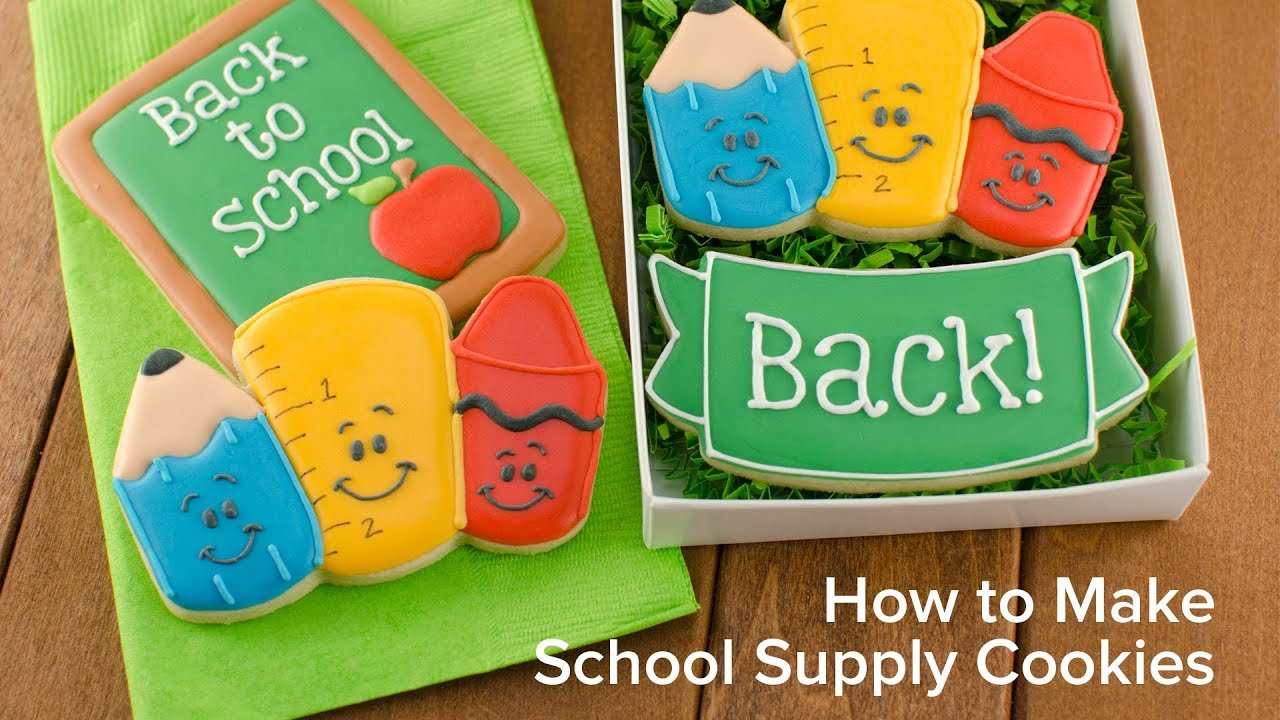 How to Make School Supply Cookies - YouTube