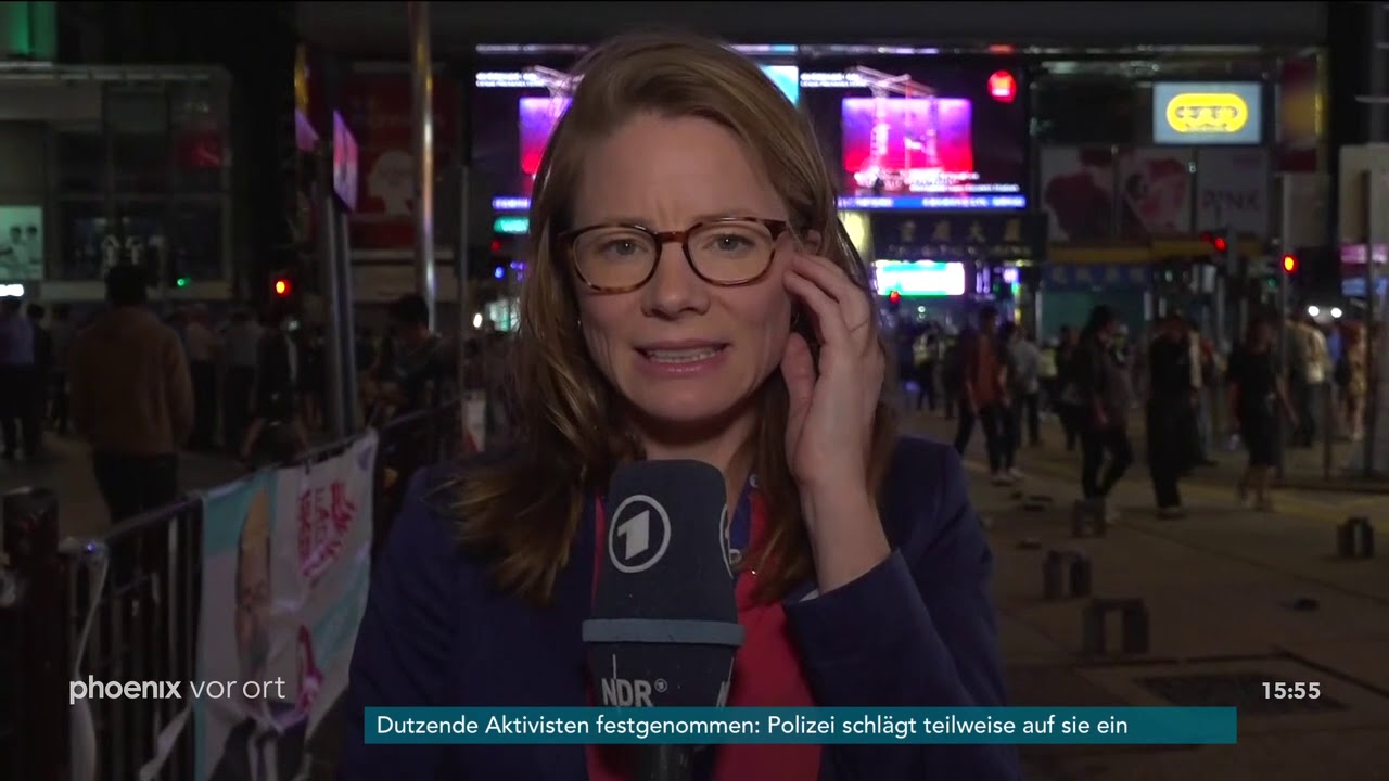 ARD-Korrespondentin Tamara Anthony zu den Ausschreitungen in Hongkong ...