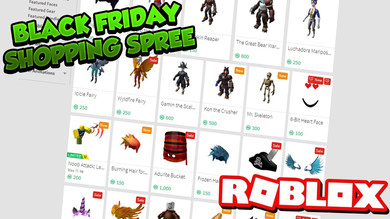 ROBLOX BLACK FRIDAY SHOPPING SPREE 🔥 ROBLOX CATALOG SHOPPING EVENT 🔥 ...