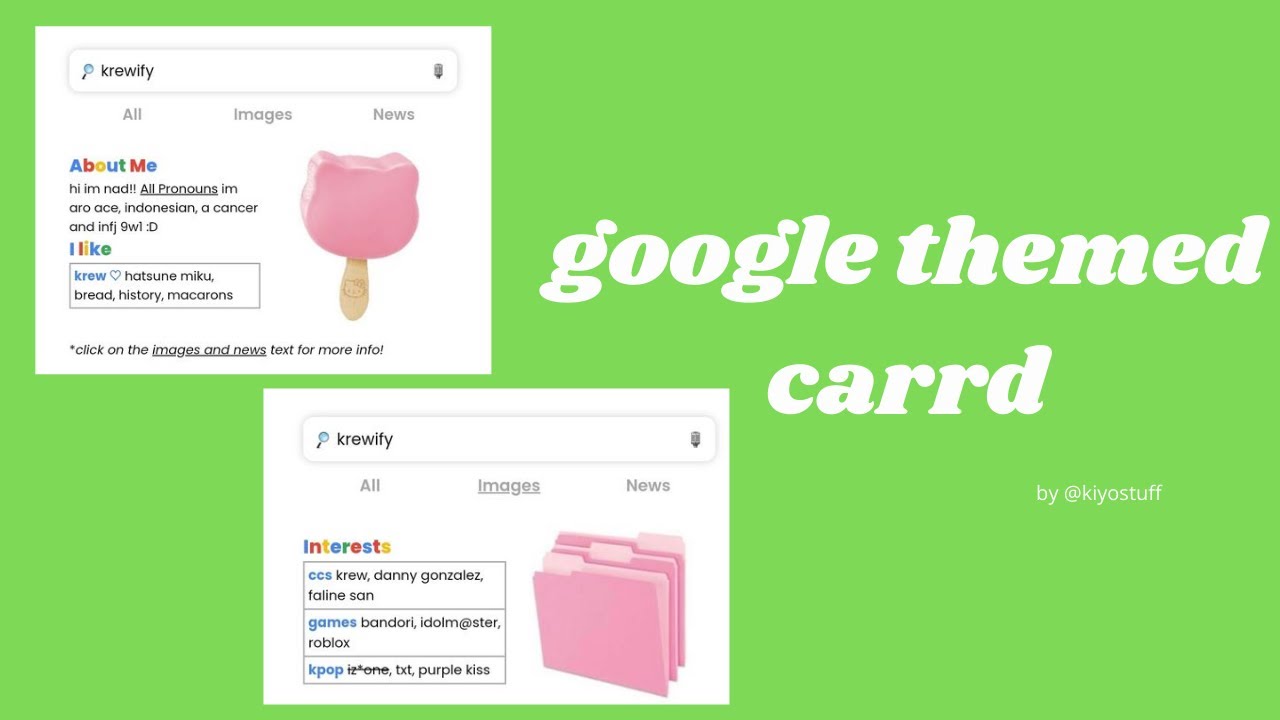 google themed carrd ★ by kiyostuff - YouTube