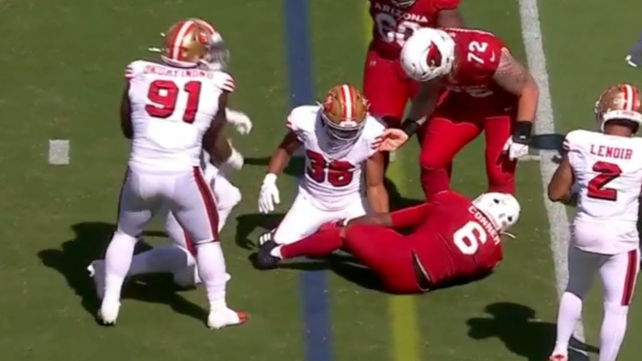 James Conner Suffers Serious Leg Injury vs 49ers (Carted Off) - YouTube