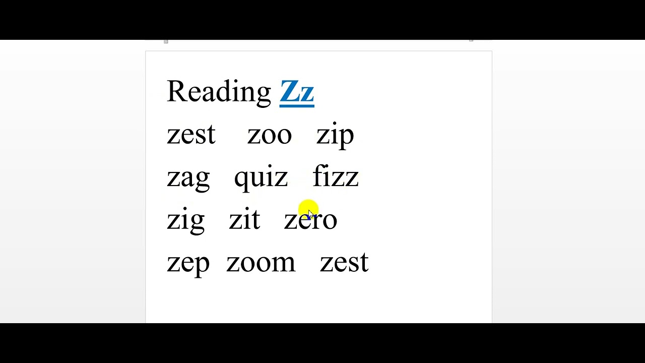Reading Zz - YouTube