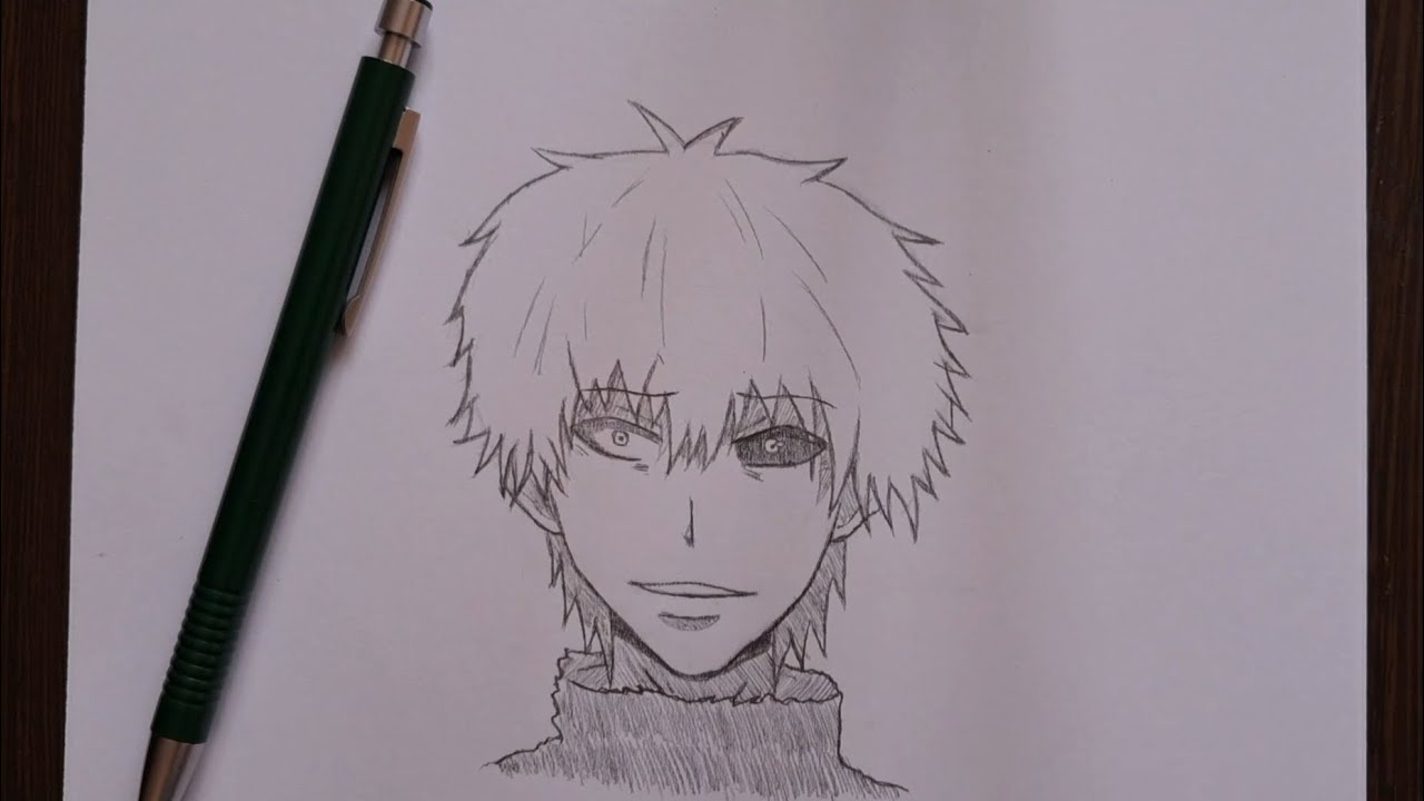 Drawing Kaneki Ken | Easy Step-by-Step Tokyo Ghoul Art Tutorial - YouTube