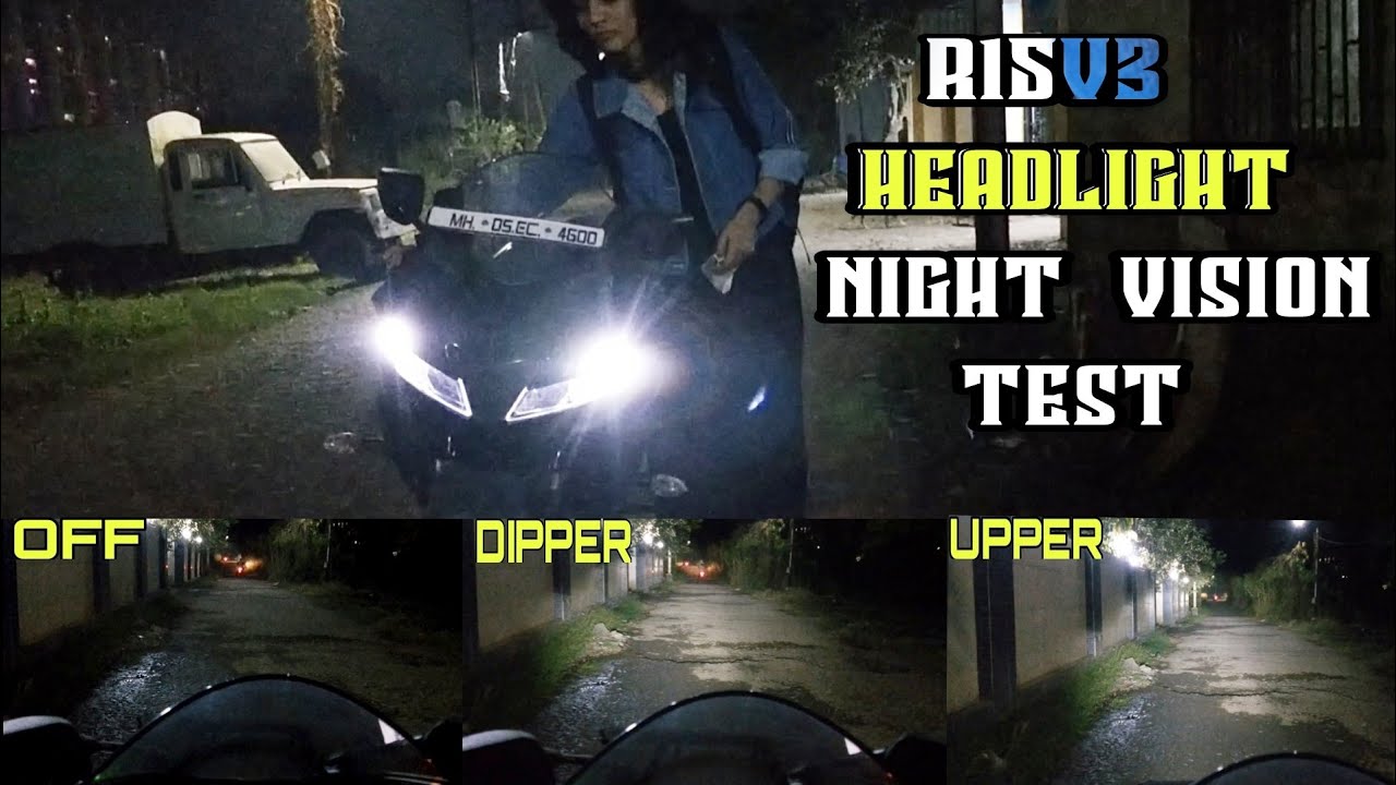 Yamaha R15 V3 Headlight Test And Review - YouTube
