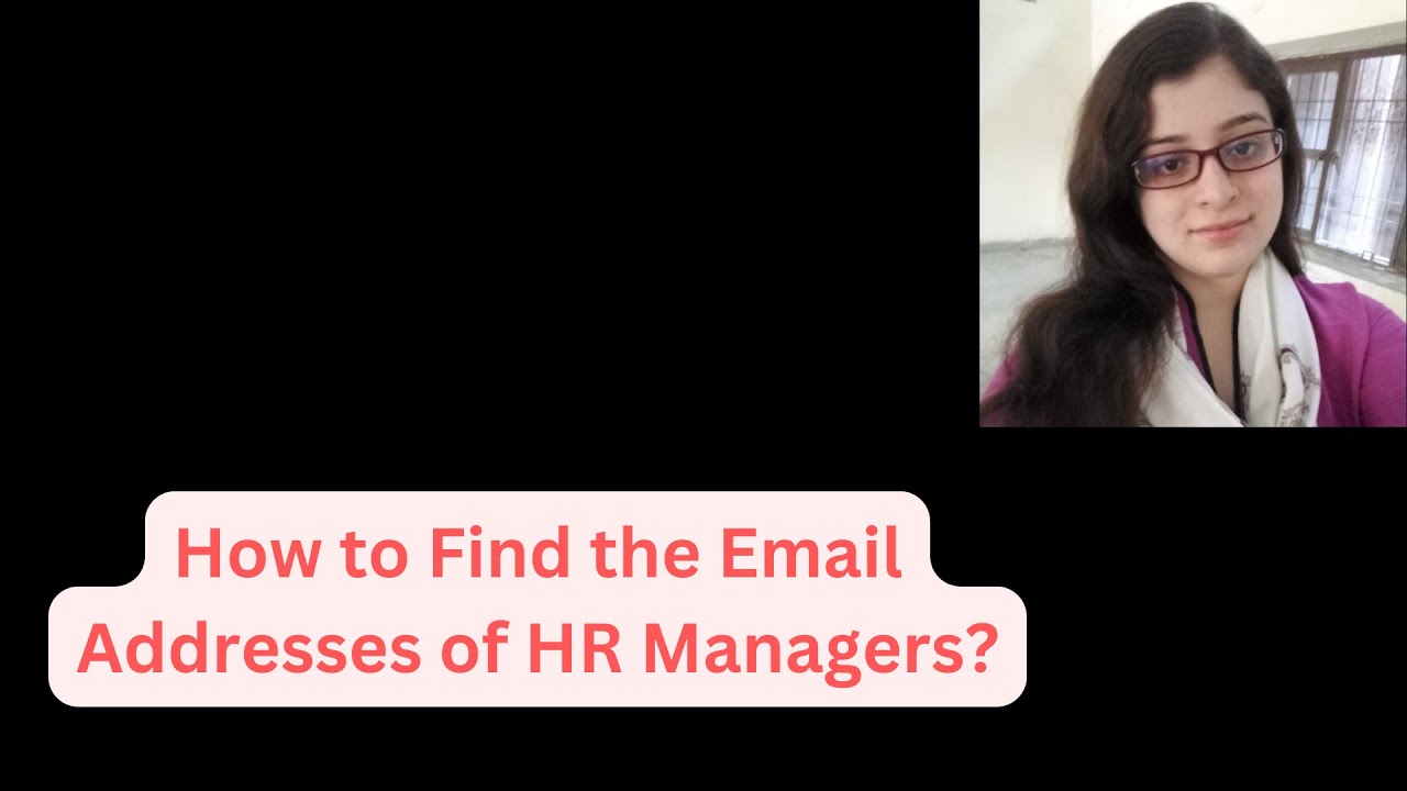 How to Find the Email Addresses of HR Managers - YouTube