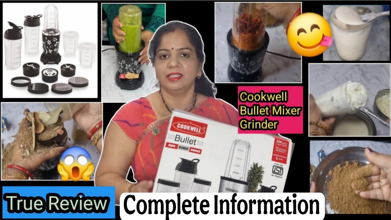 Cookwell Bullet Mixer Grinder Unboxing, Review And Demo | Best Bullet ...