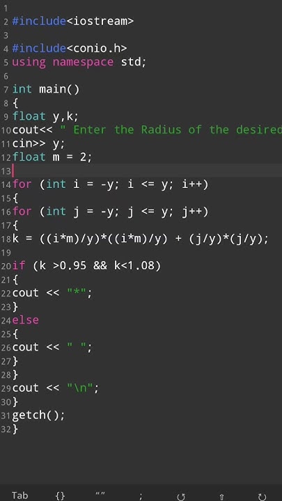 Circle pattern in c++ #programming #program #foryou #subscribe #viral # ...