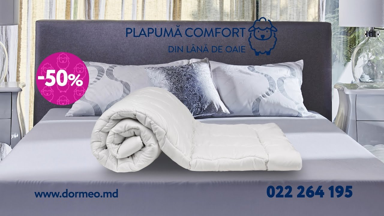 Plapuma din lana de oaie Comfort Dormeo - YouTube