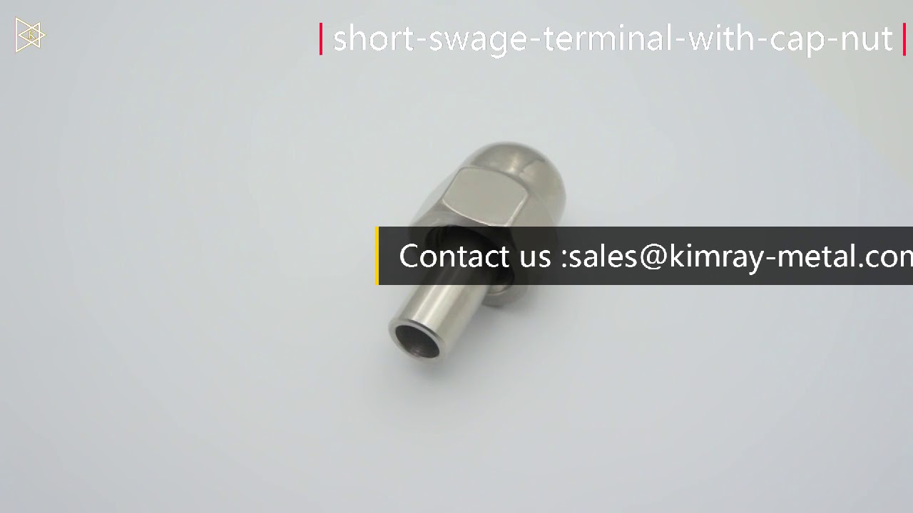 Stainless Steel Swage stud terminal with Cap Nut - YouTube