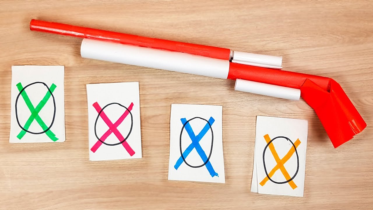 Powerful Paper Shotgun DIY - How to Make Gun Origami - YouTube