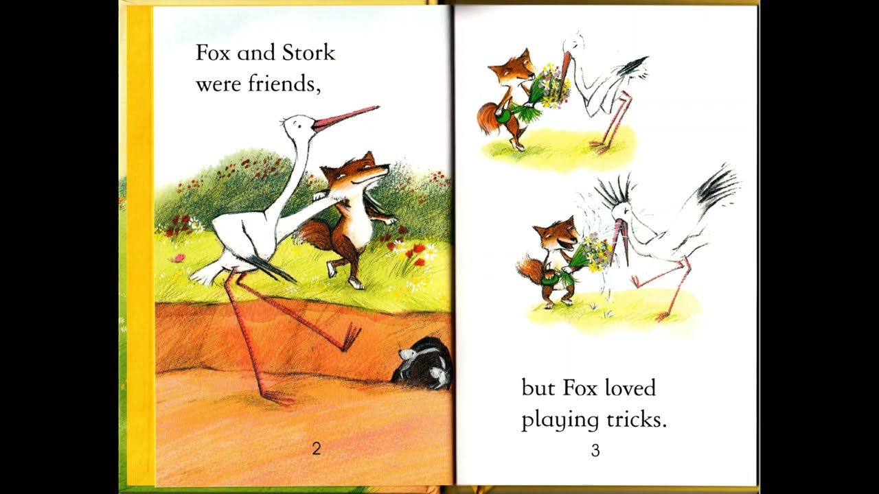 The Fox and the Stork | English Story Reading | Moral Lesson : Kindness ...