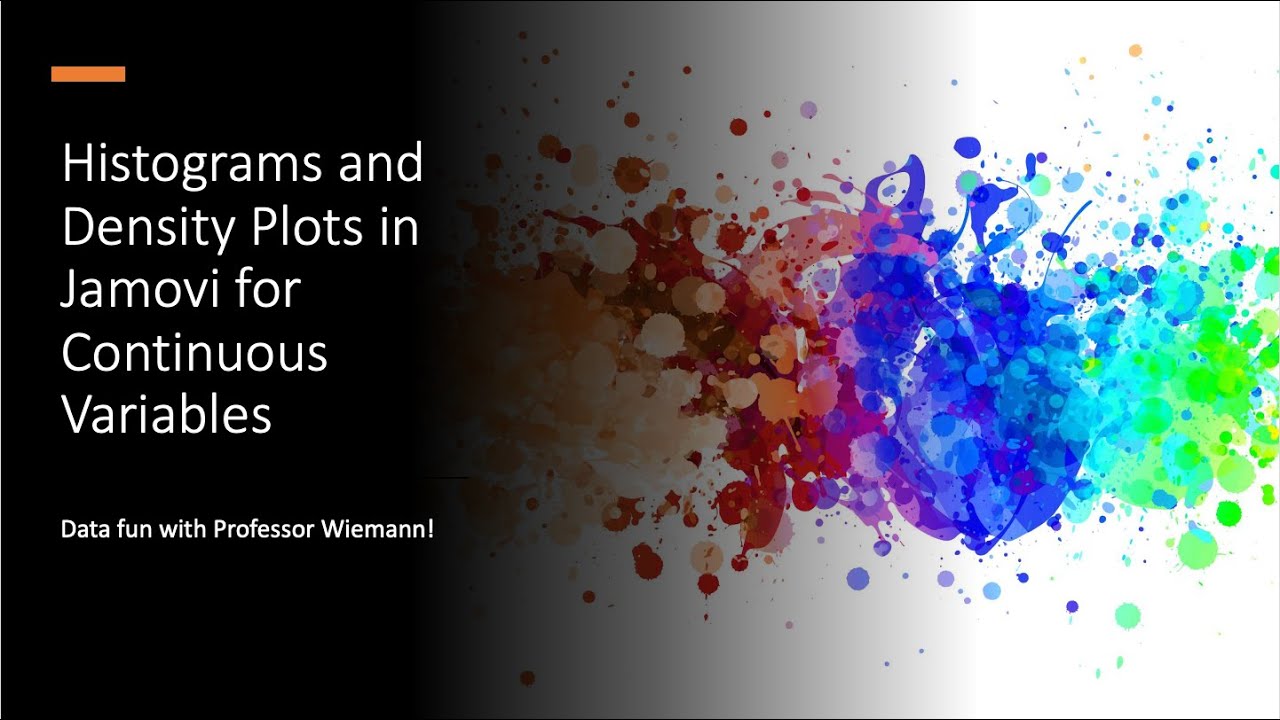 Histograms and Density Plots in Jamovi for Continuous Variables - YouTube
