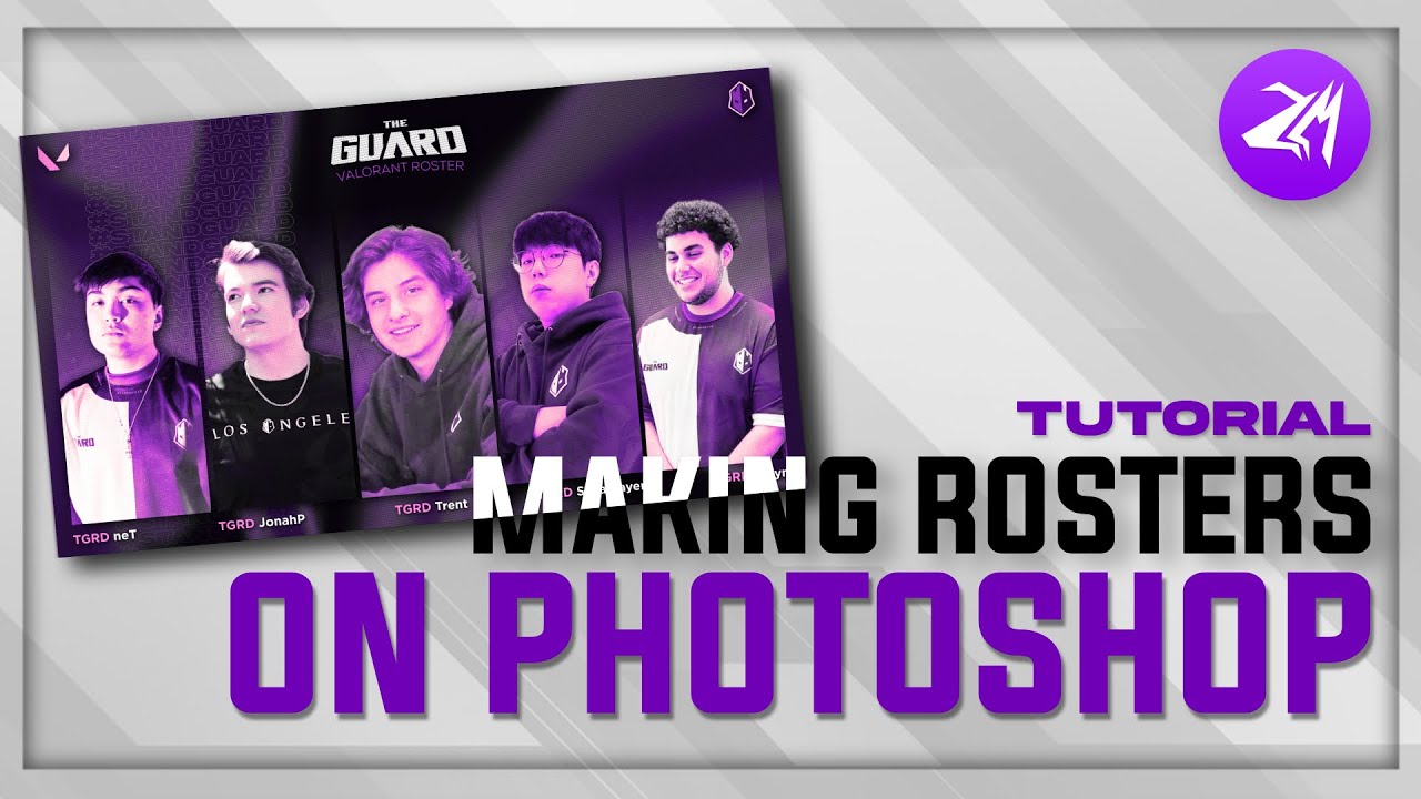 Roster Design/Poster Design Tutorial | Esports Photoshop/Photopea ...