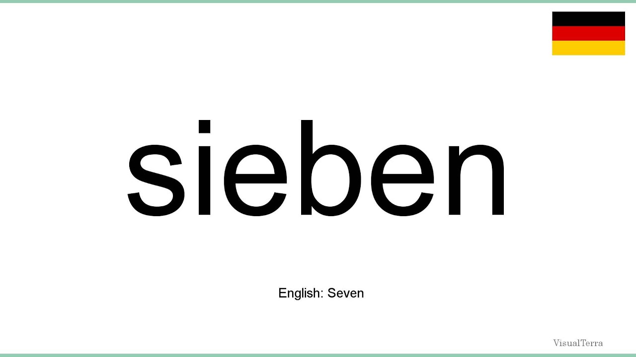 How to pronounce: Sieben (German) - YouTube