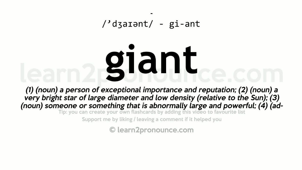 Pronunciation of Giant | Definition of Giant - YouTube