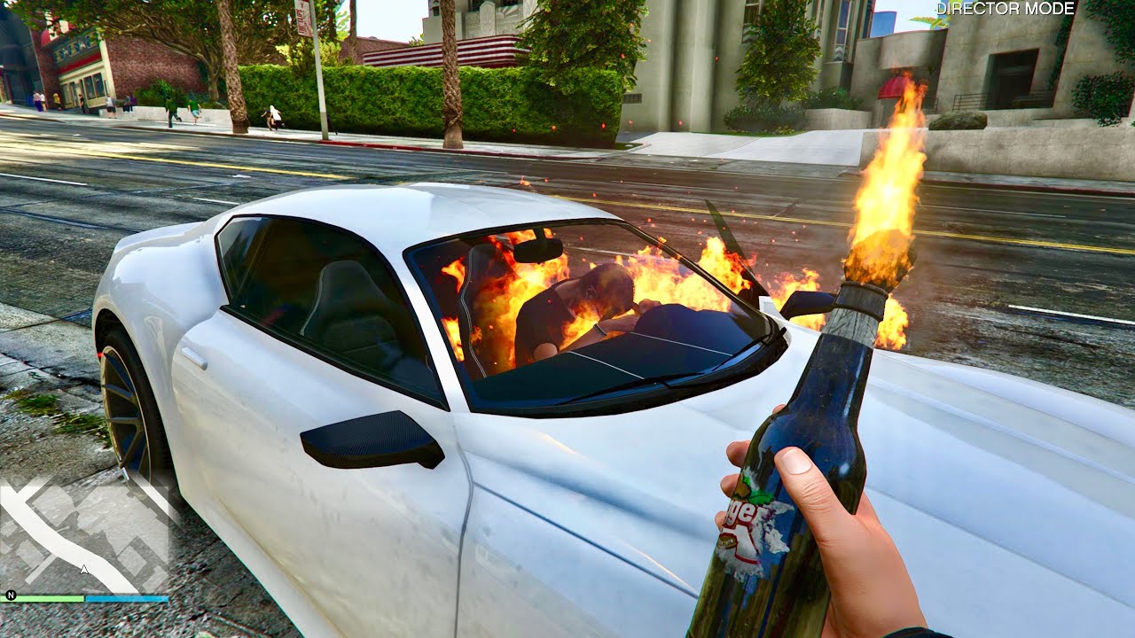 GTA 5 - Fire Bottle vs NPC's Ragdolls | Euphoria Physics Ragdolls 2025 ...