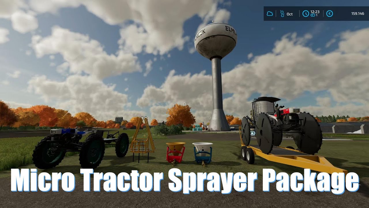 Micro Tractor Sprayer Package / fs22 - YouTube