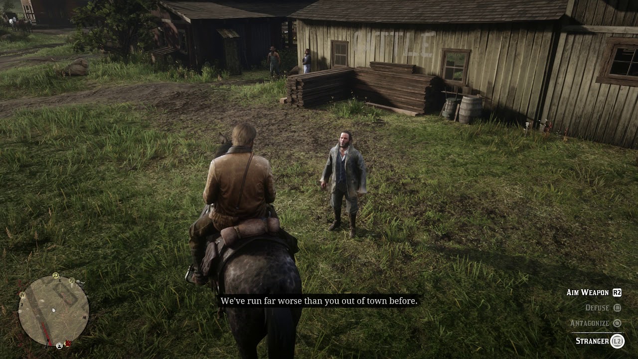 Red Dead Redemption 2 - Stranger In Valentine Confronts Arthur About ...