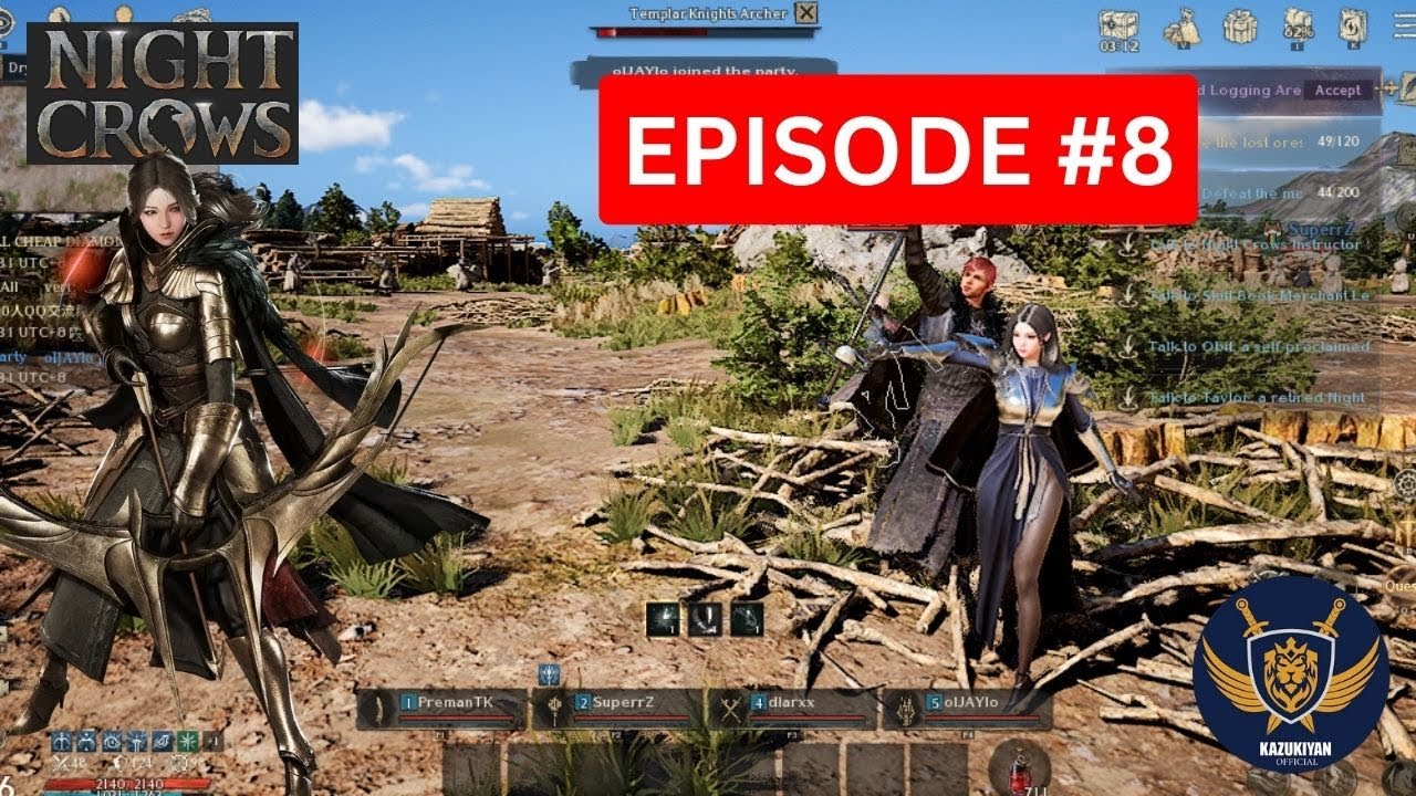 NIGHT CROWS Day 3 by Wemade Archer Type Newbie Episode 8 | (Range and ...