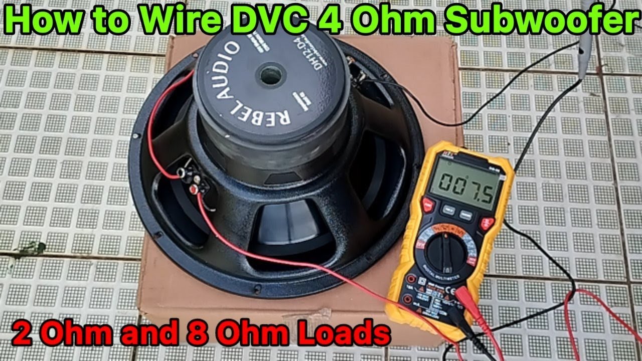 Wiring your DVC 4 Ohm Subwoofer | 2 Ohm Parallel vs 8 Ohm Series Wiring ...