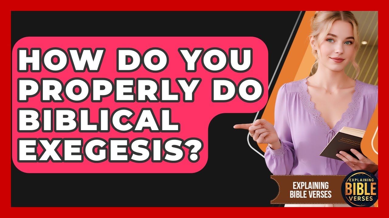 How Do You Properly Do Biblical Exegesis? - Explaining Bible Verses ...
