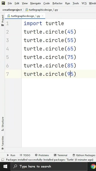 Draw A Circle In Python Using 🐢turtle Graphics Shorts Python Coding 
